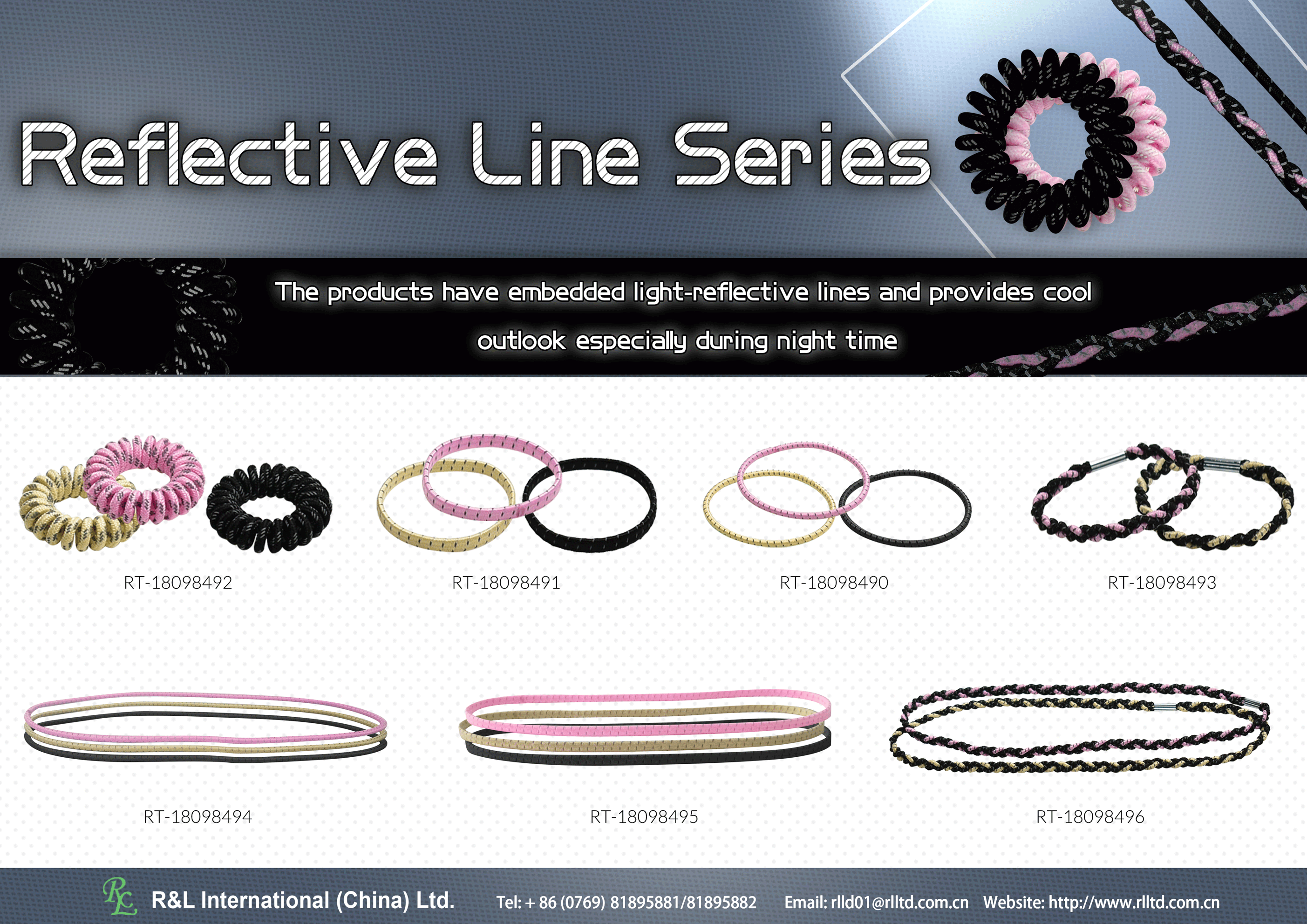 Reflective Hair Accessory Manufacturer | Custom Designs | R&L