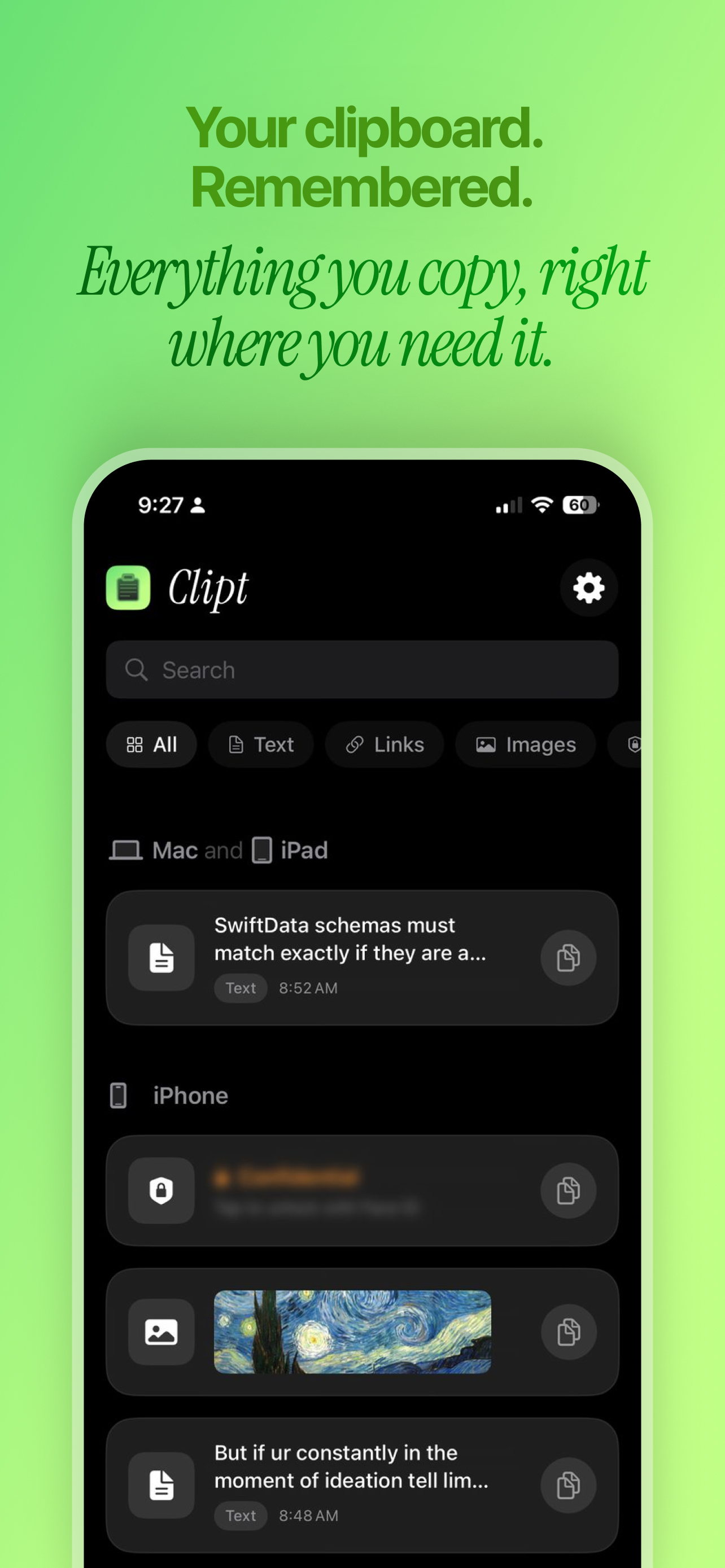 Clipt Screen 1