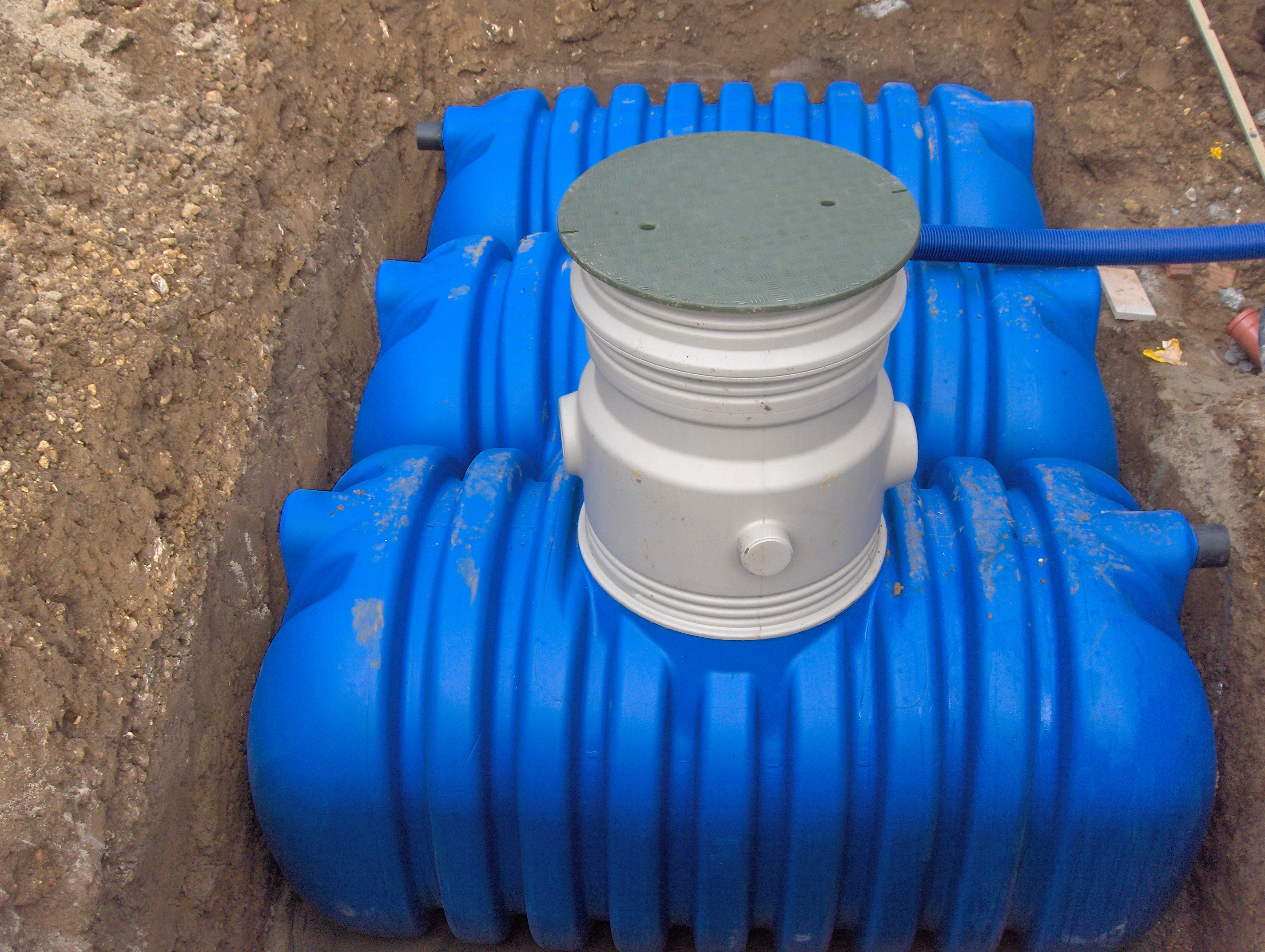 Regenwassertank in Gelafingen, Schweiz