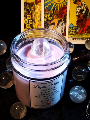 🔮Psychic vibes - Limited Edition Organic Soy Wax & Pure Quartz Crystal ...