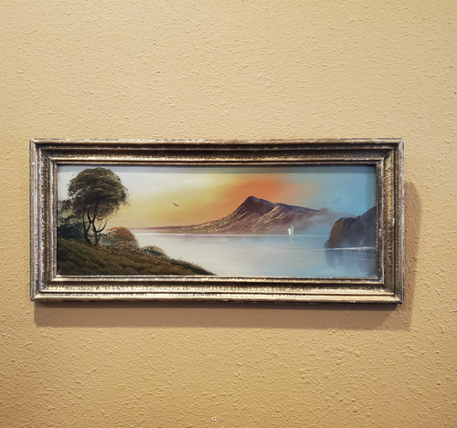 VINTAGE LEONARD LOPP OIL ON BOARD SAILBOAT | MT Vintage Goods LLC