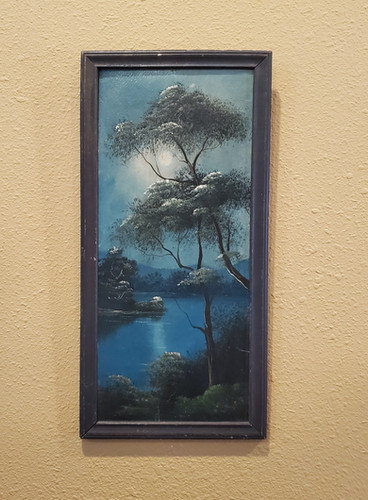 VINTAGE LEONARD LOPP NIGHT SCENE OIL ON BOARD | MT Vintage Goods LLC