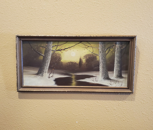 VINTAGE LEONARD LOPP OIL ON BOARD WINTER SCENE | MT Vintage Goods LLC