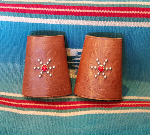 VINTAGE LEATHER CHILD COWBOY CUFFS | MT Vintage Goods LLC