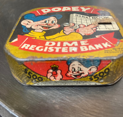 Walt Disney Productions Dopey Dime Register Bank | The Ole Blacksmith S