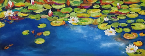 Waterlilies - Oil Painting | ann-smith-art