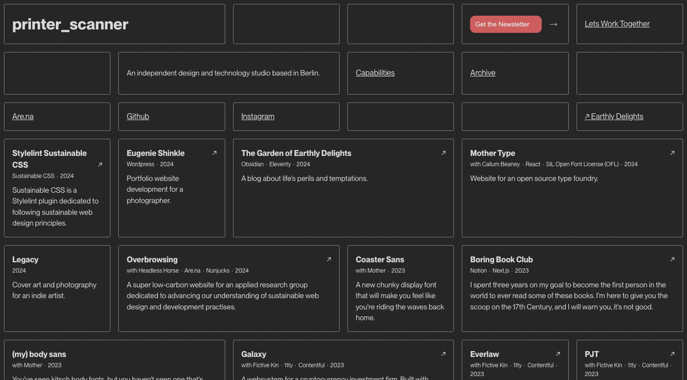 Site of Sites | Web Design Inspiration | Printer Scanner Studio