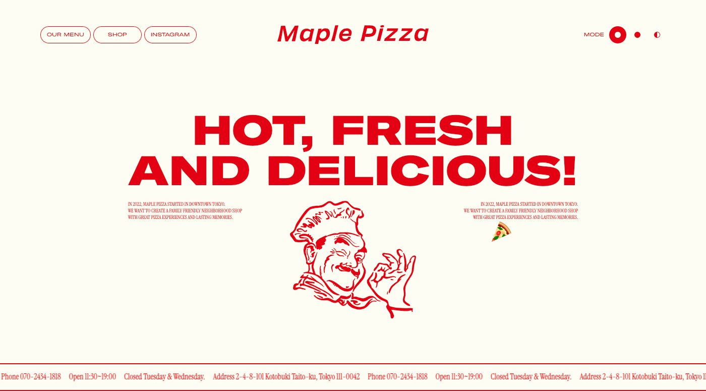 Site of Sites | Web Design Inspiration | maplepizza