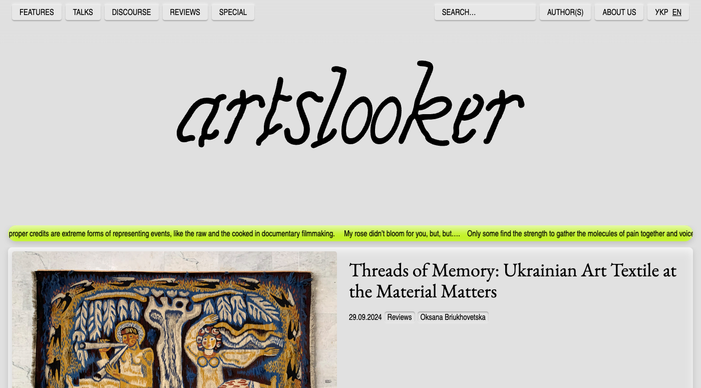 Site of Sites | Web Design Inspiration | artslooker
