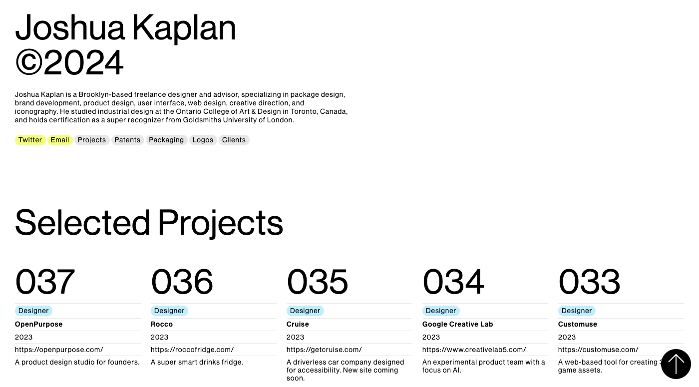 Site of Sites | Web Design Inspiration | Joshua Kaplan