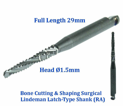 Dental Bone Cutter Shaping Surgical Carbide Lindemann Burs Ø1.5mm L ...