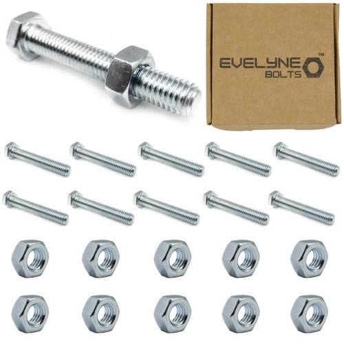 M8 Nuts & Bolt - 10 Pack | Evelyne Bolts