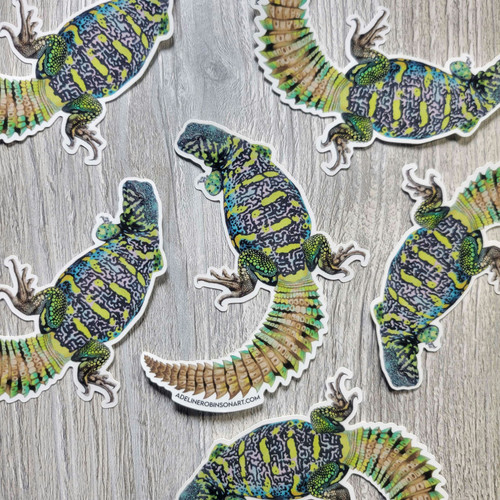 Ornate Uromastyx Sticker - Uromastyx ornata | Adeline Robinson Art