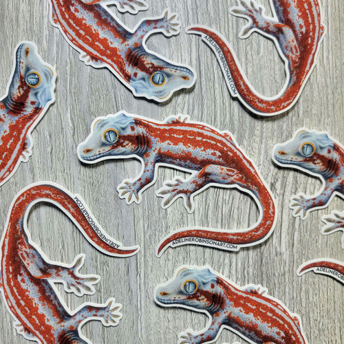 Red Striped Gargoyle Gecko Sticker - Rhacodactylus auriculatus ...