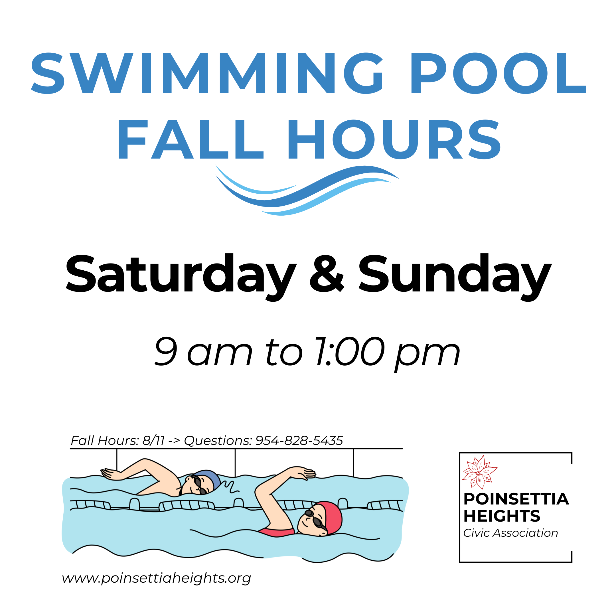 Swimming Pool Fall Hours (weekends only) | phca