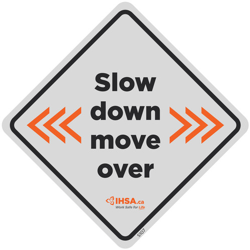 25 pcs. x "Slow Down Move Over" Reflective Decal - 7.5” x 7.5” (Minimum ...