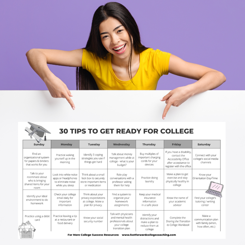 30 Tips to Get Ready For CollegeFast Forward College Coaching