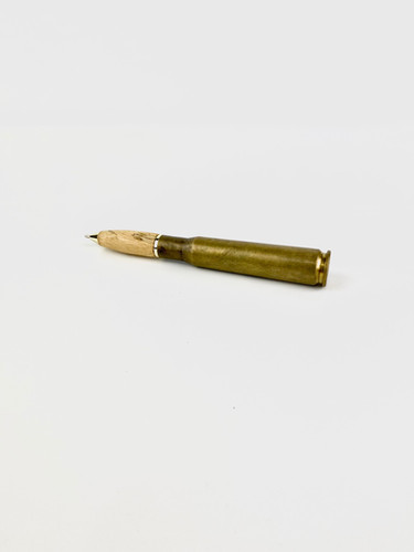 Spalted Tamarind 50 Caliber Bullet Pen | oxintheshop