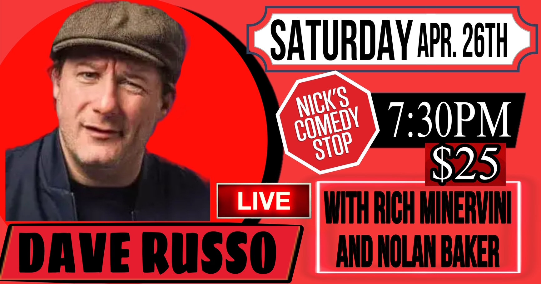 Dave Russo Live! at Nick’s Comedy Stop | Nicks Comedy Stop