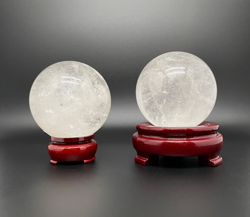 Wooden Sphere Stand - 2 Sizes | crystalsemporium