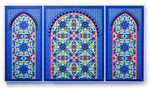 Multi Layer Paper Cut Geometric Wall Art | Scaled Dimensions