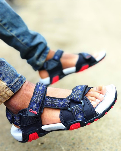 Clocks sandals Open Shoes for men- Navy Blue Red | Toppline Kenya
