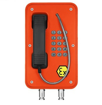 JREX106-A03-SIP IP67 Explosion Proof Telephone, Full keypad | LIGHT COM