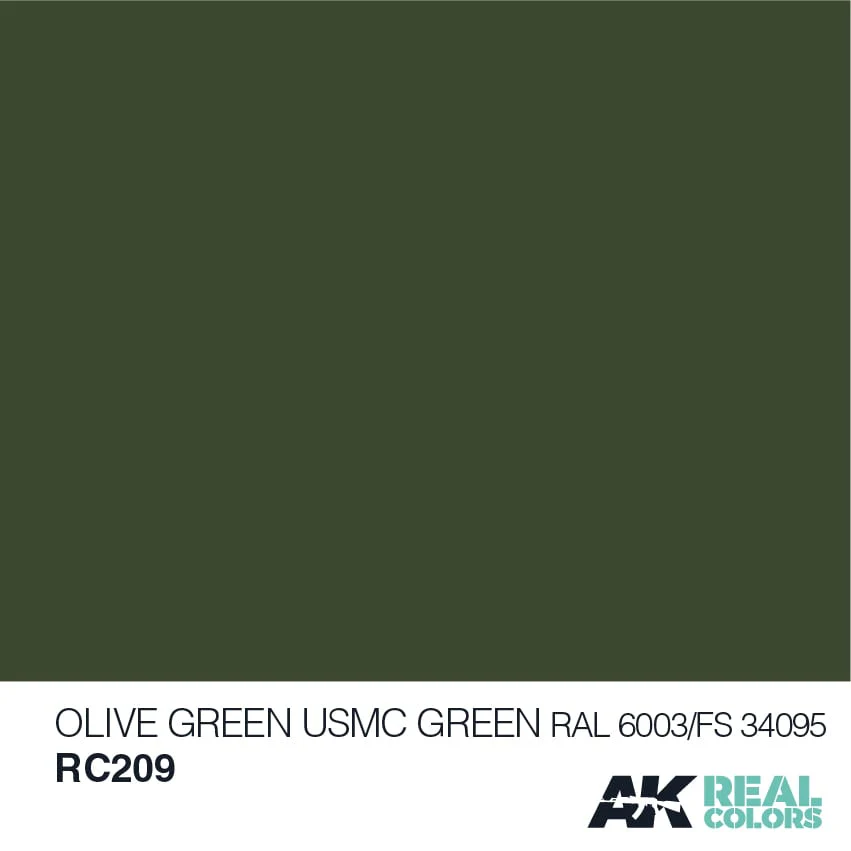 AK Real Color - Olive Green - USMC Green RAL 6003 / FS 34095 | plamonz