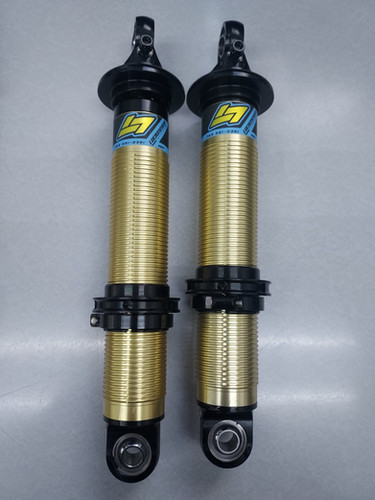 Lucky 7 - Black/Gold Front Shocks - Micro/TQ | Lucky 7 Technologies