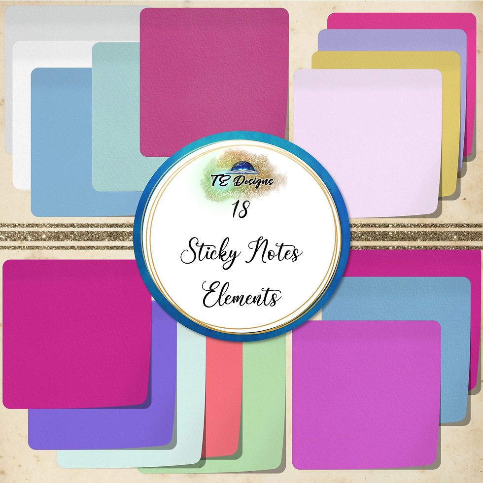 Sticky Note Elements Clipart | TeachElite