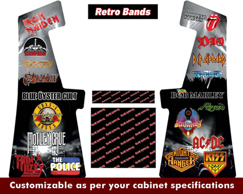 Band Logos Mashup Art & Vinyl | Arcade Graphics