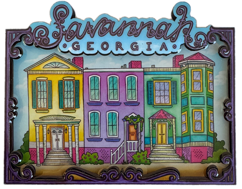 Wrought Iron Row Epoxy 2D Magnet | The Dixie Market