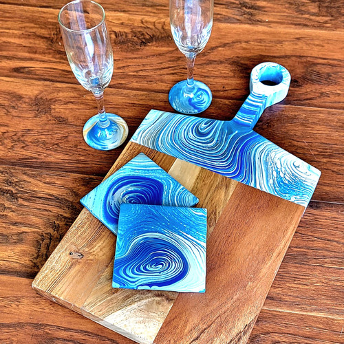 Lazy River - Fluid Art Charcuterie Board Set | Exposed By Alyse