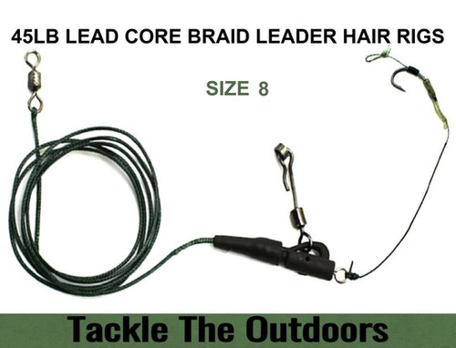 Carp Fishing Safety Rigs 45lb Lead Core Braid Leader 25lb Braid Bottom ...