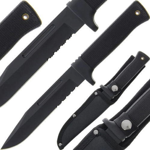 Anglo Arms K-FB-177 6" Hunting Knife with Rubber Handle and Sheath ...