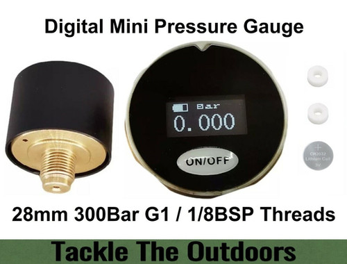 Paintball PCP Rifle Digital Pressure Gauge Manometer 1/8" BSP 28mm ...