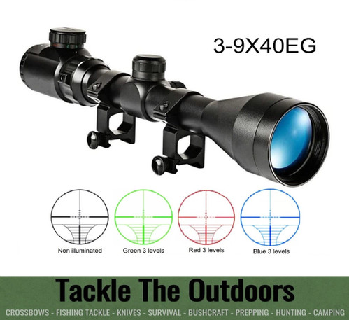 3-9x40 EG illuminated Reticle Rifle Telescopic Scope Sight Weaver Or Dovetail | Tackle The Outdoors