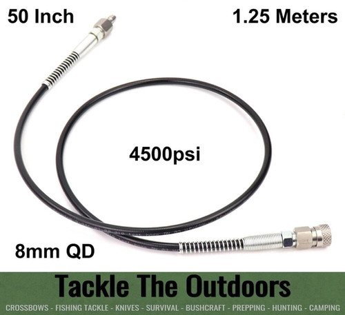 PCP Air Rifle Fill Hose Filling Whip 8mm QD 1.25 Meter Quick Coupler ...