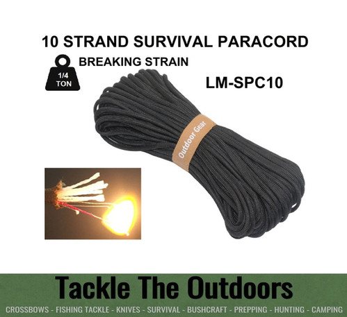 Paracord 10 STRAND Military Grade Survival Rope Fire Cord Lanyard ...