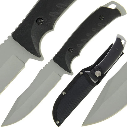 Anglo Arms Bushcraft Survival 5" Fixed Blade Knife With G10 Moulded ...