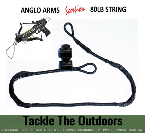 Crossbow String 80lb Pistol Xbow String & End Caps Fits Anglo Arms ...
