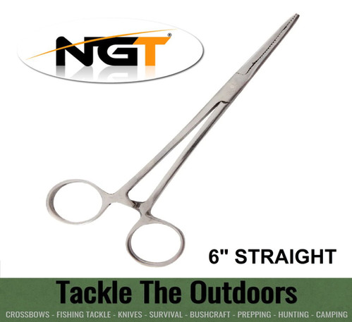 NGT 6″ Straight Nose Fishing Forceps With Locking Jaws | Tackle The ...