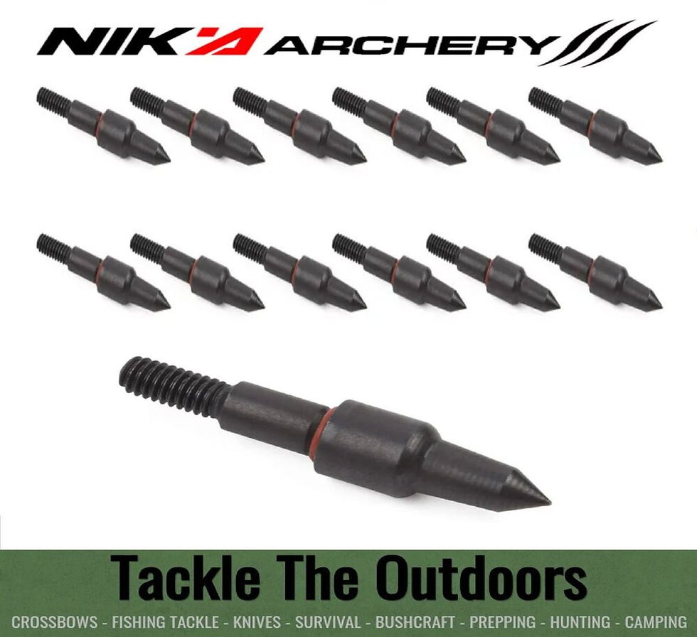 NIKA ARCHERY Crossbow Bolt Arrow Field Points Screw In Threaded 100 ...
