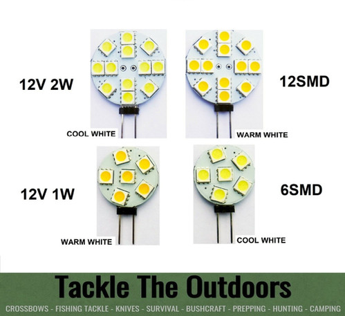 G4 Caravan Boat LED Bulb 12smd / 6smd Disc Bulbs 12V DC Warm White ...
