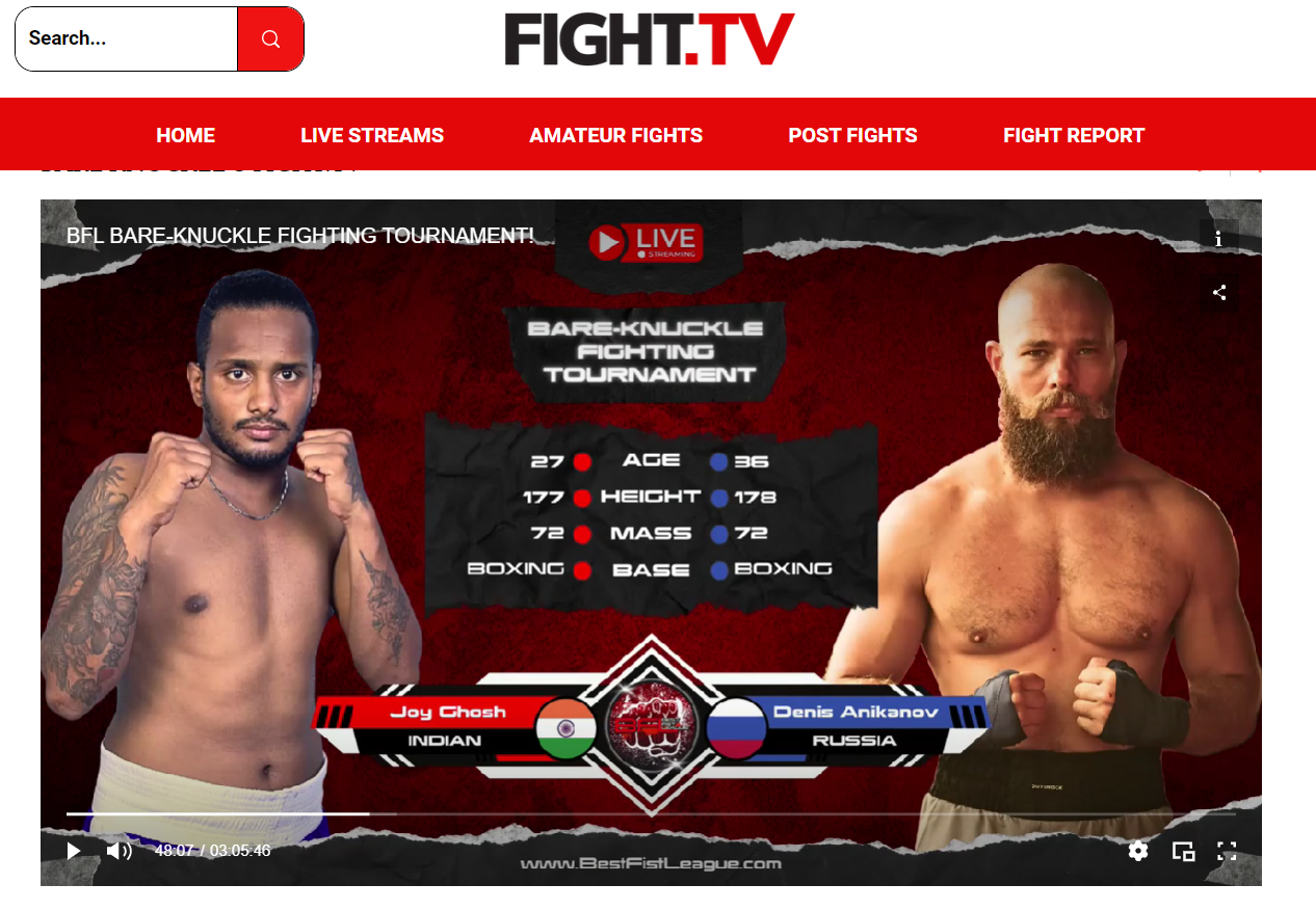 Intense Showdown: Joy Ghosh vs. Denis Anikanov in BFL Bare Knuckle ...