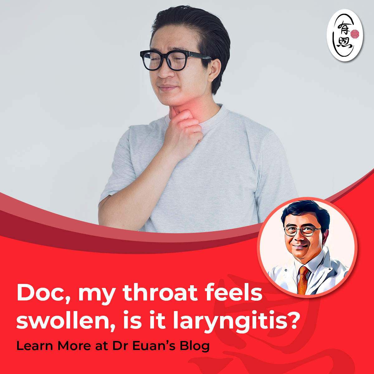 Doc, do I have laryngitis? My throat hurts and my voice has gone funny