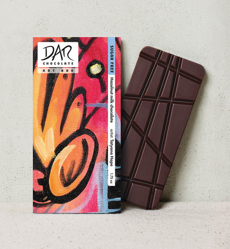 Sugar Free | Hazelnut Milk | DAR Chocolate Art Bars