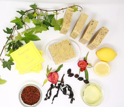 Lemon verbena seaweed soap | soaplab