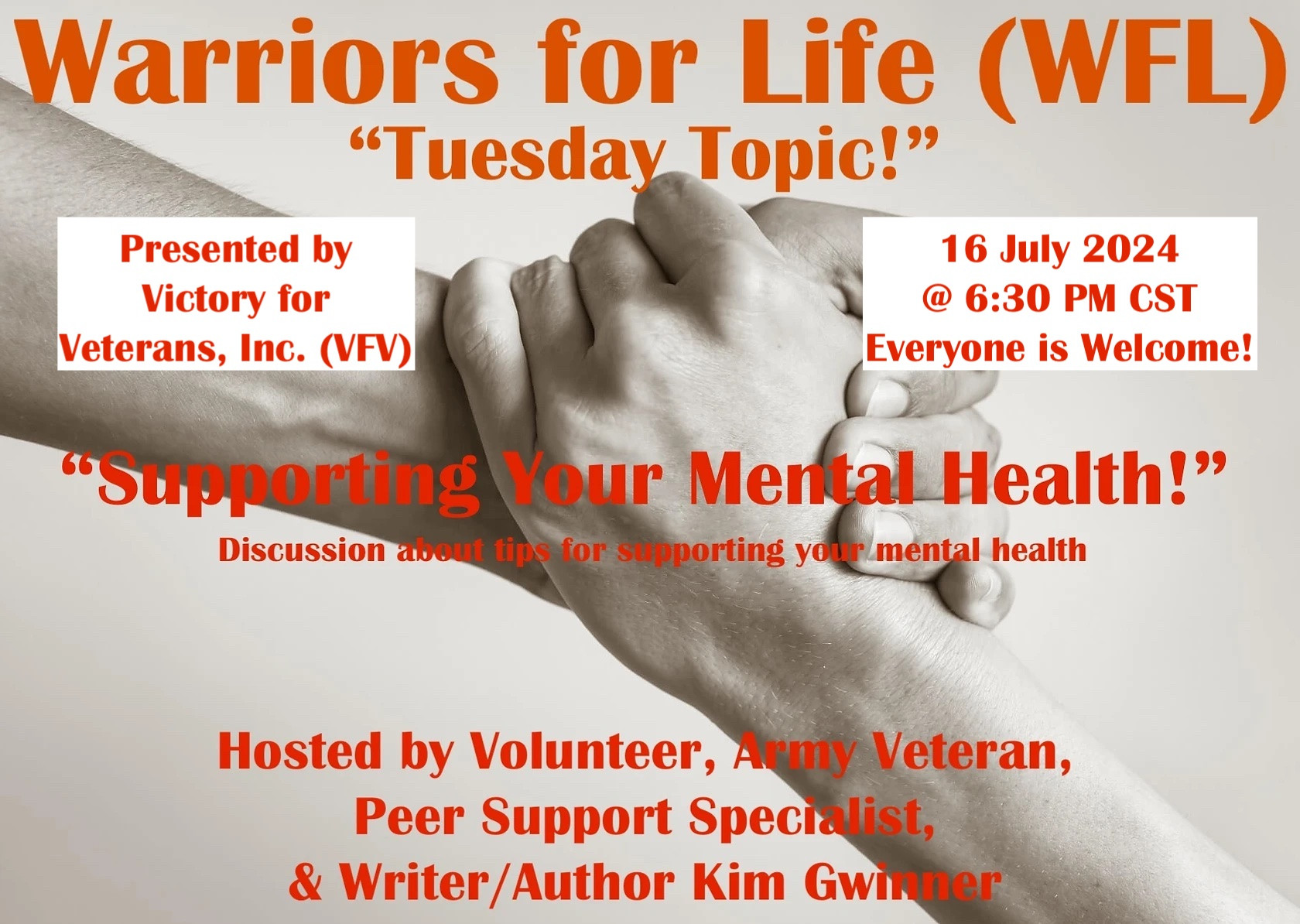 Join Kim TONIGHT for "Supporting Your Mental Health!" with Warriors for ...