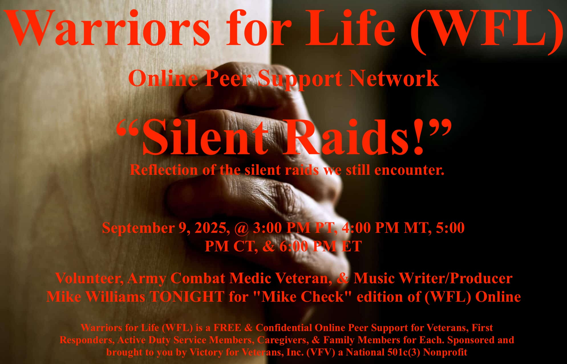 Join Mike & Friend TONIGHT for "Silent Raids!" with Warriors for Life ...